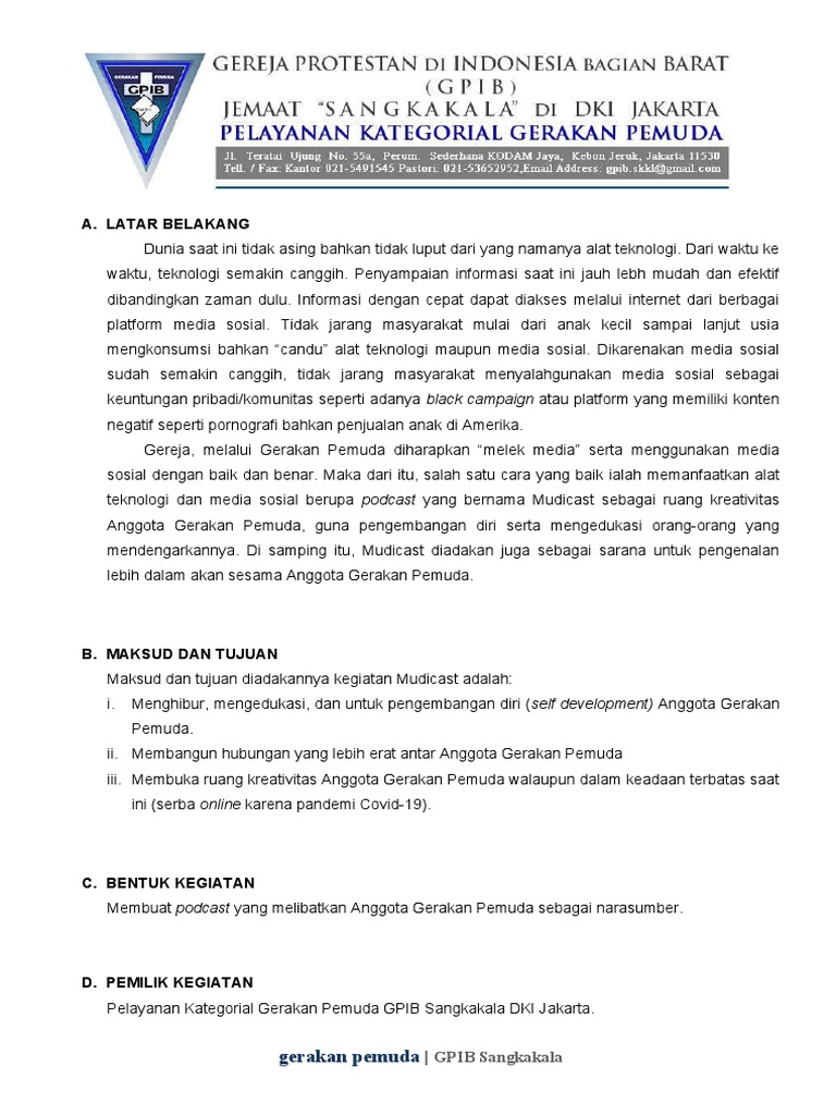 Proposal Mudicast GP 2020 | PDF