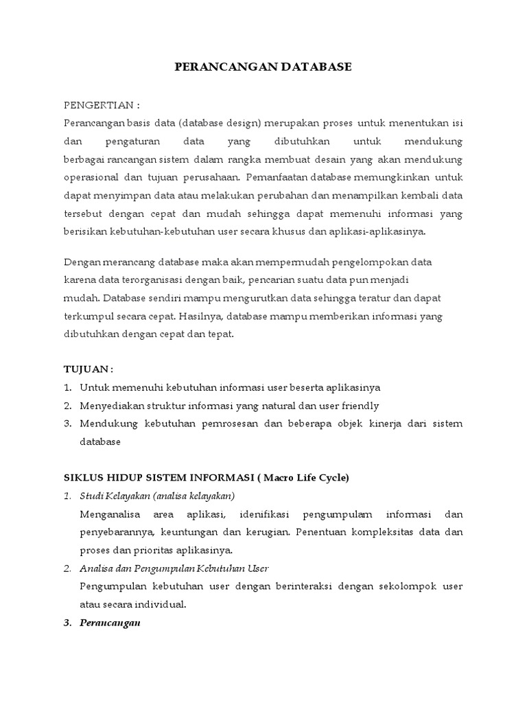 Materi Perancangan Database | PDF