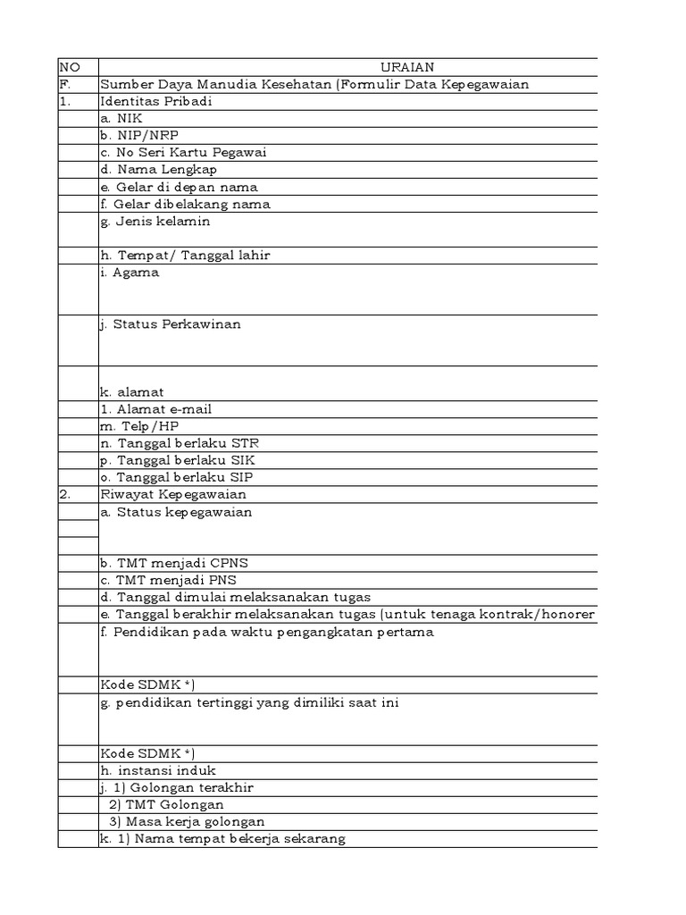Data Individu Diah Nurul | PDF