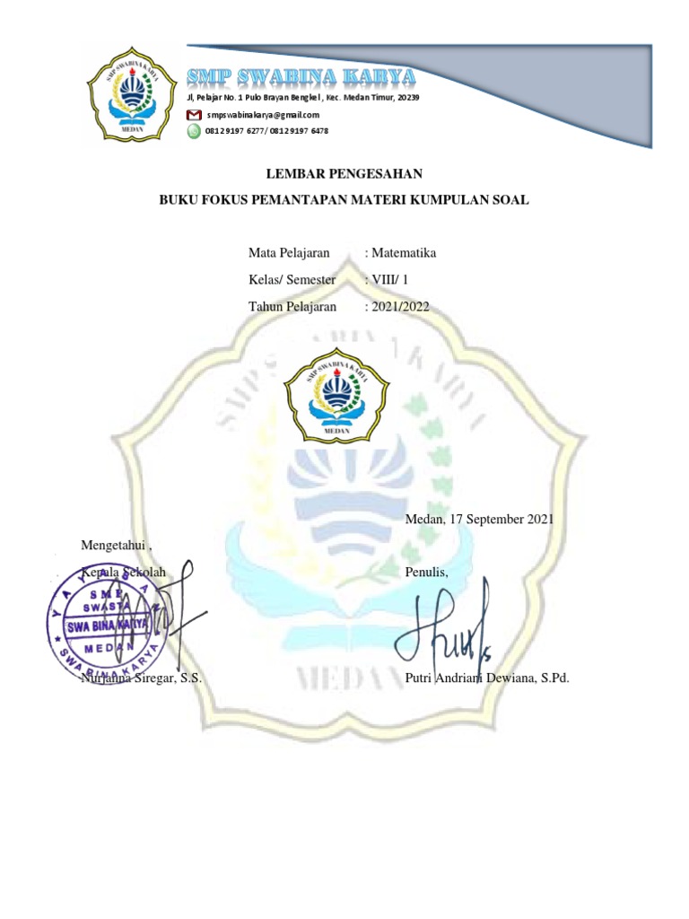 LEMBAR PENGESAHAN Buku Karya Inovasi PDF | PDF