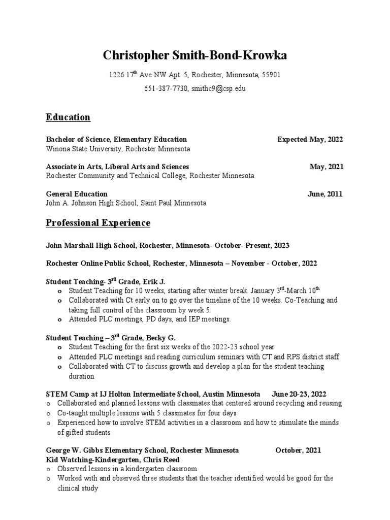 Resume Final Draft | PDF