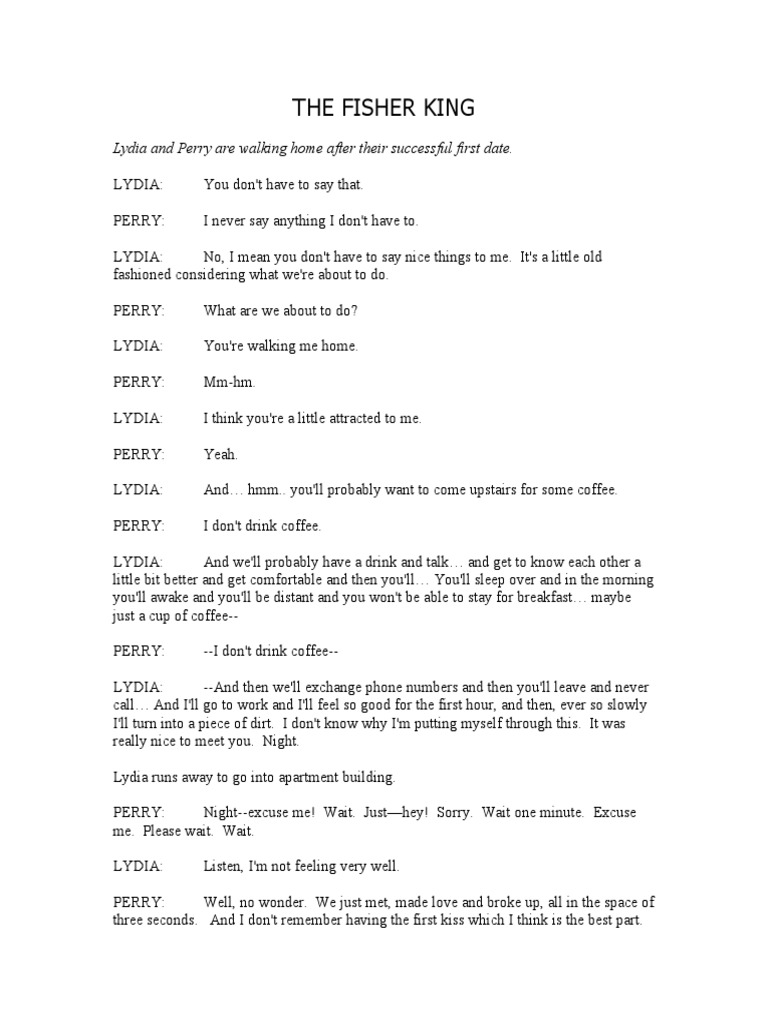 First Date Leads to Love Confession in The Fisher King | PDF