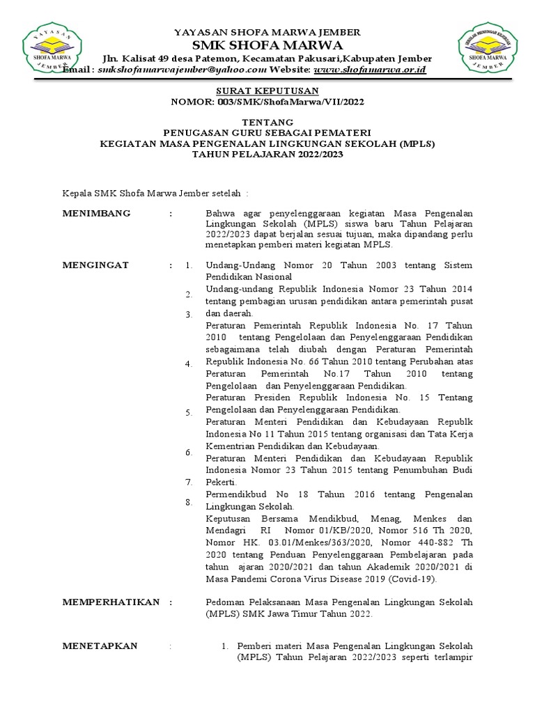 004 SK Pemateri MPLS 2022 | PDF