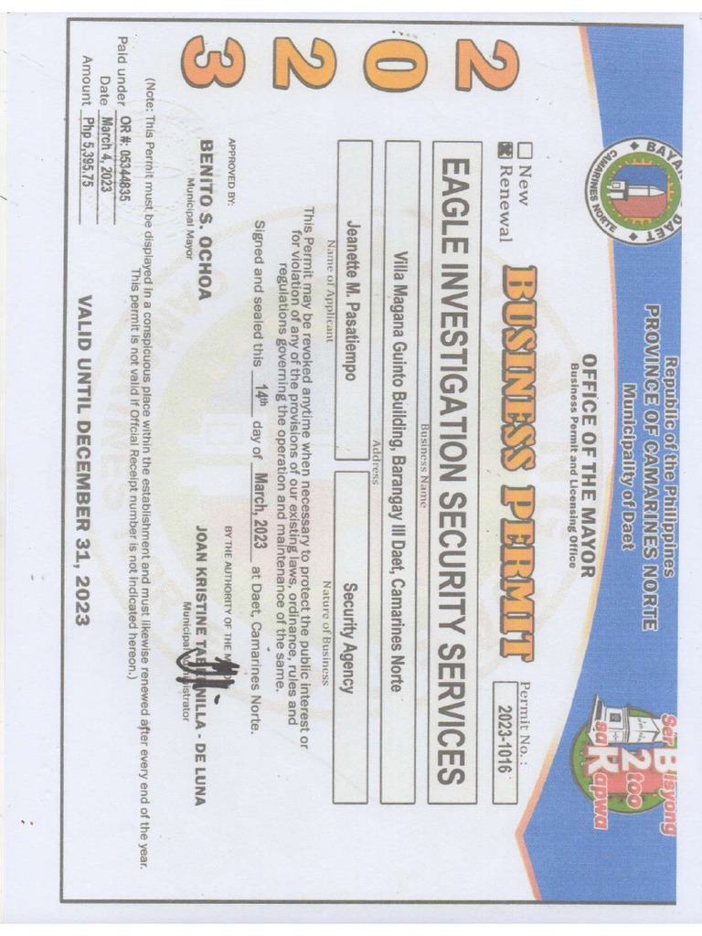 5 Mayors Permit | PDF