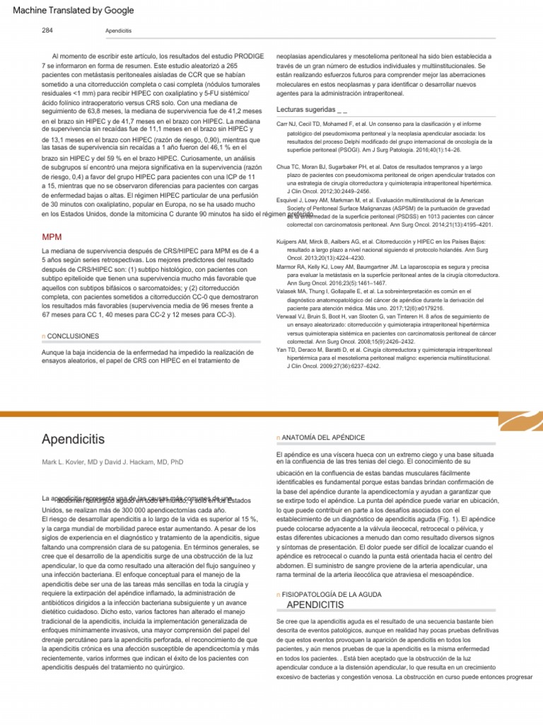 APENDICITIS Current Surgical Therapy by John Cameron ESP PDF | PDF ...