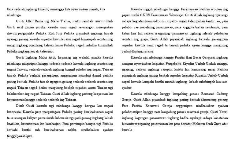 Doa Syafaat Bhs Jawa | PDF