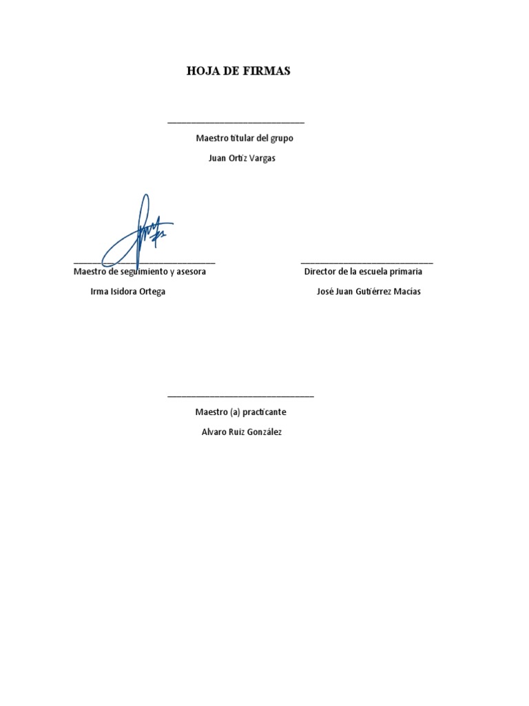 Hoja de Firmas - 084436 | PDF