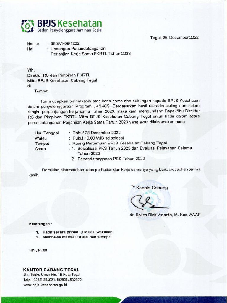 Undangan TTD PKS Tahun 2023 - 221227 - 191550 | PDF