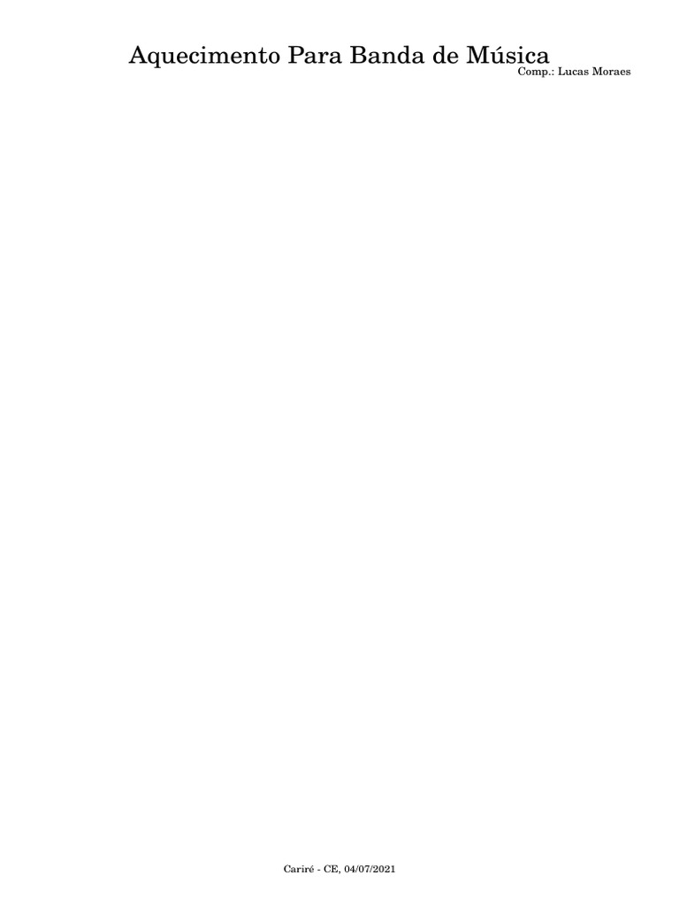 Aquecimento para Banda de M Sica PDF | PDF