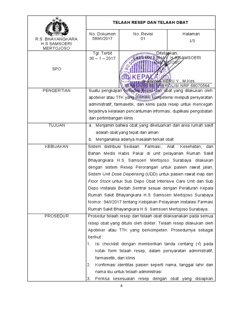 TELAAH RESEP Dan TELAAH OBAT | PDF