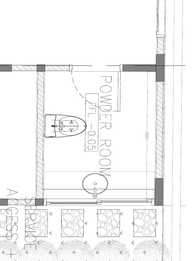 Powder Room Layout