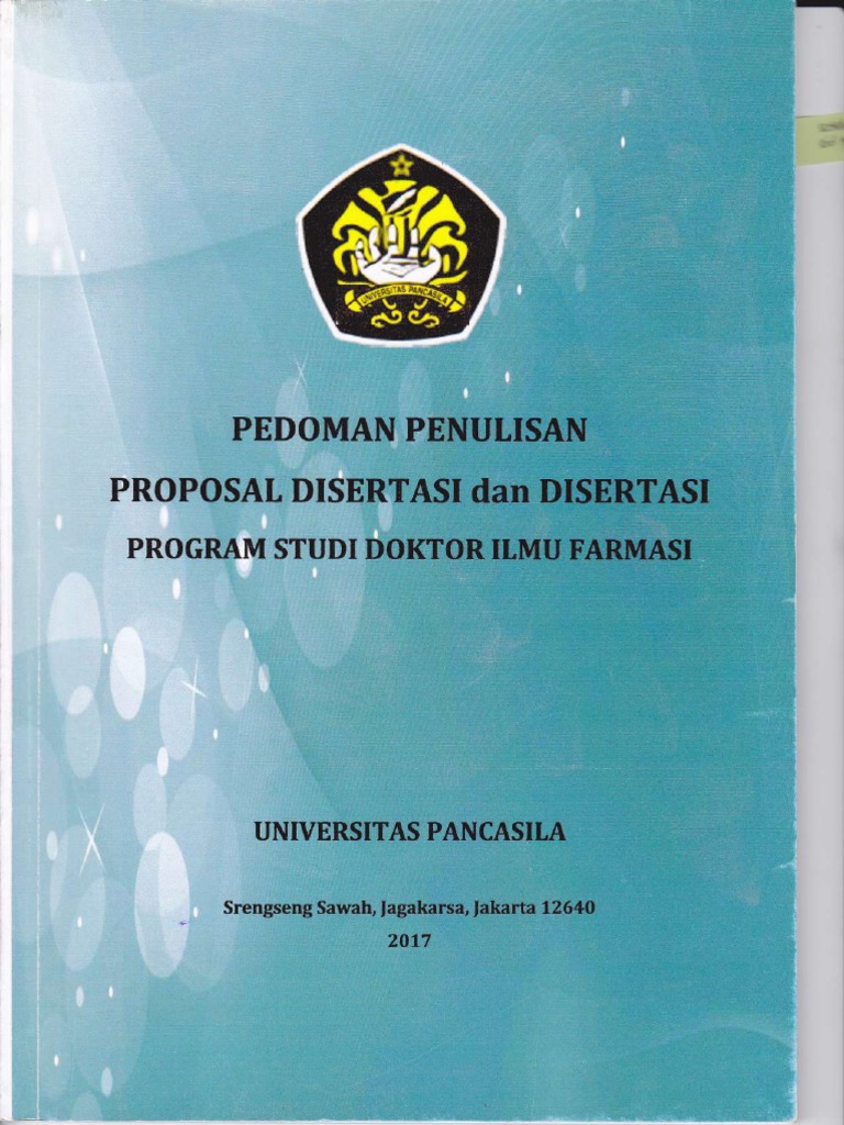 Pedoman Penulisan Proposal Disertasi Dan Disertasi FFUP | PDF