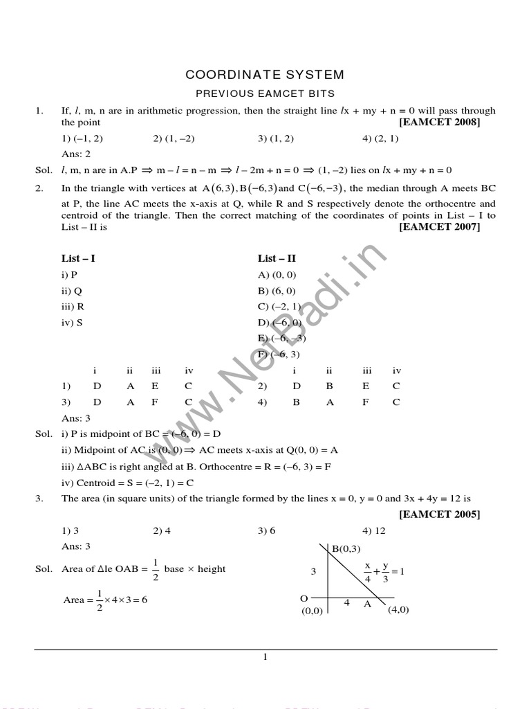 Co-Ordinate System | PDF