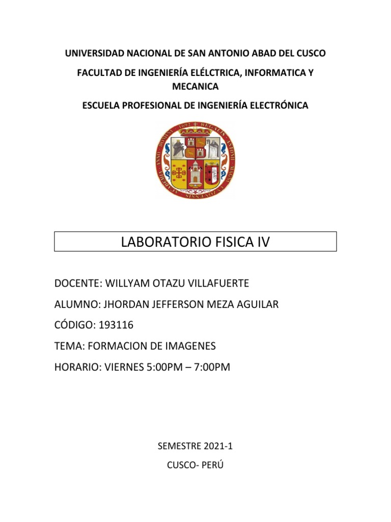 3er Informe de Laboratorio Fisica 4 | PDF