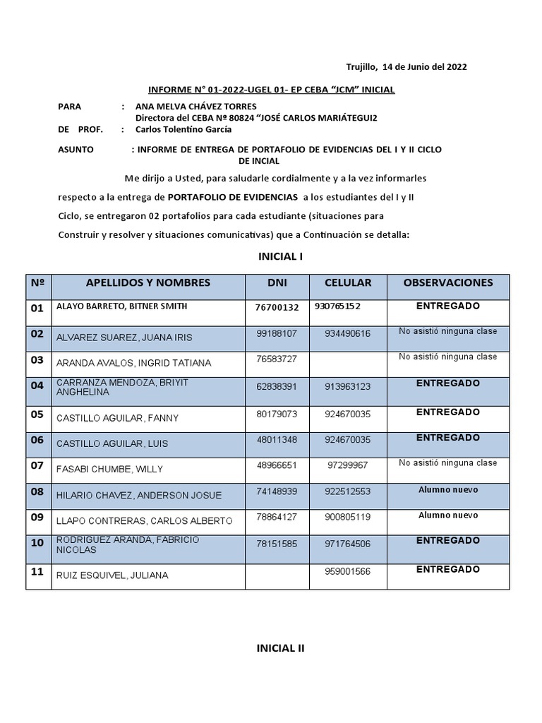 Informe-de-entrega-de-materiales.docx | PDF