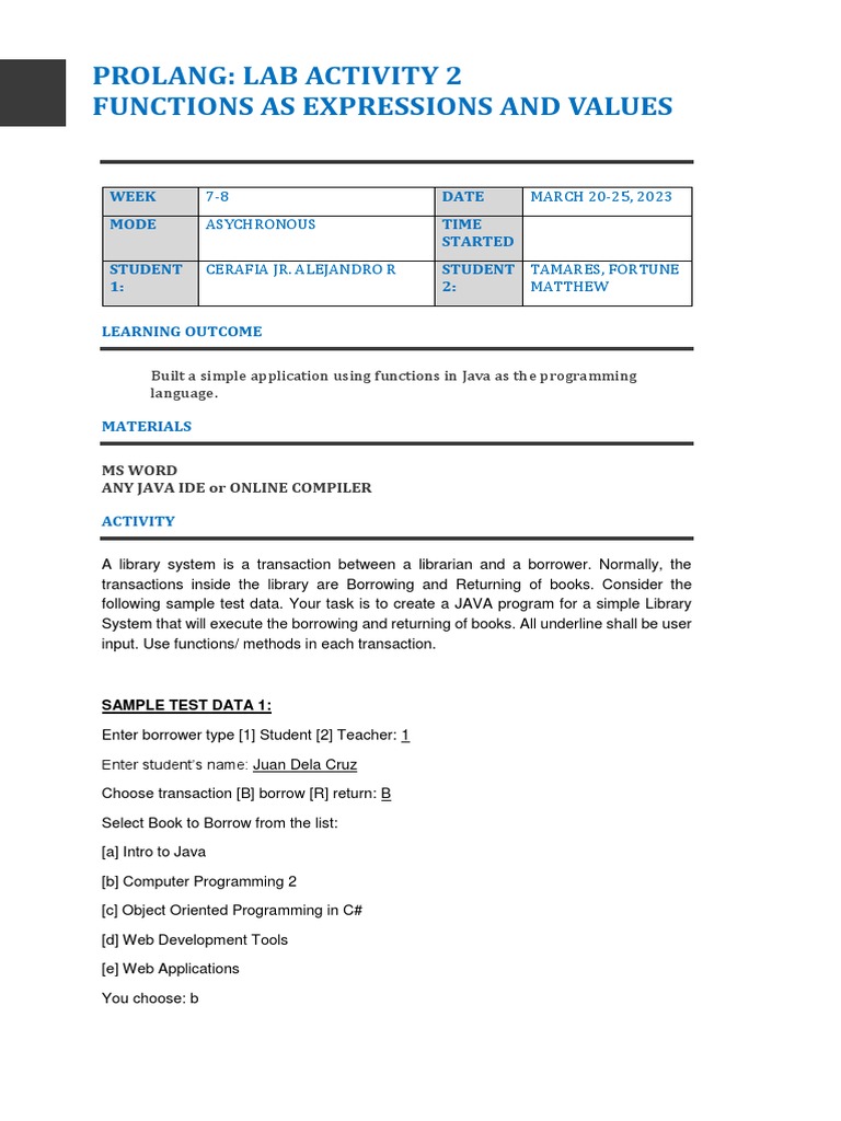 Java Library System Exercise | PDF | Computer Programming | Java ...