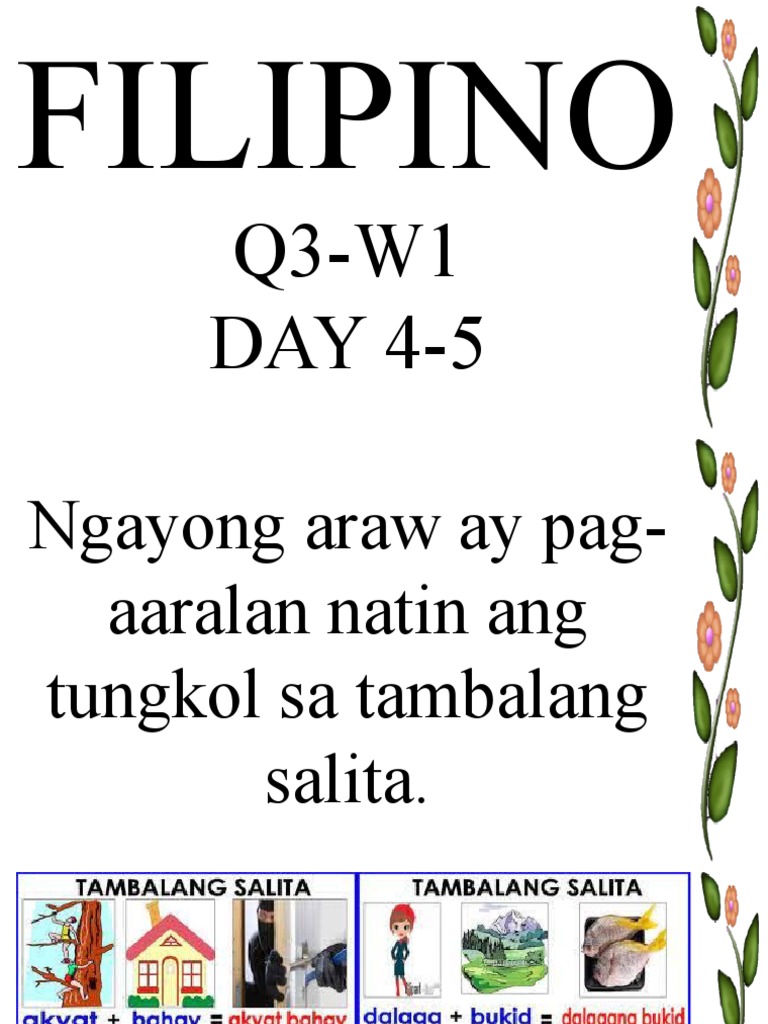 Q3 W1 Filipino3 Day4 5 | PDF