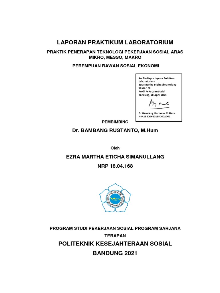 Laporan Praktikum Laboratorium Ezra Martha Eticha Simanullang 18.04.168 ...