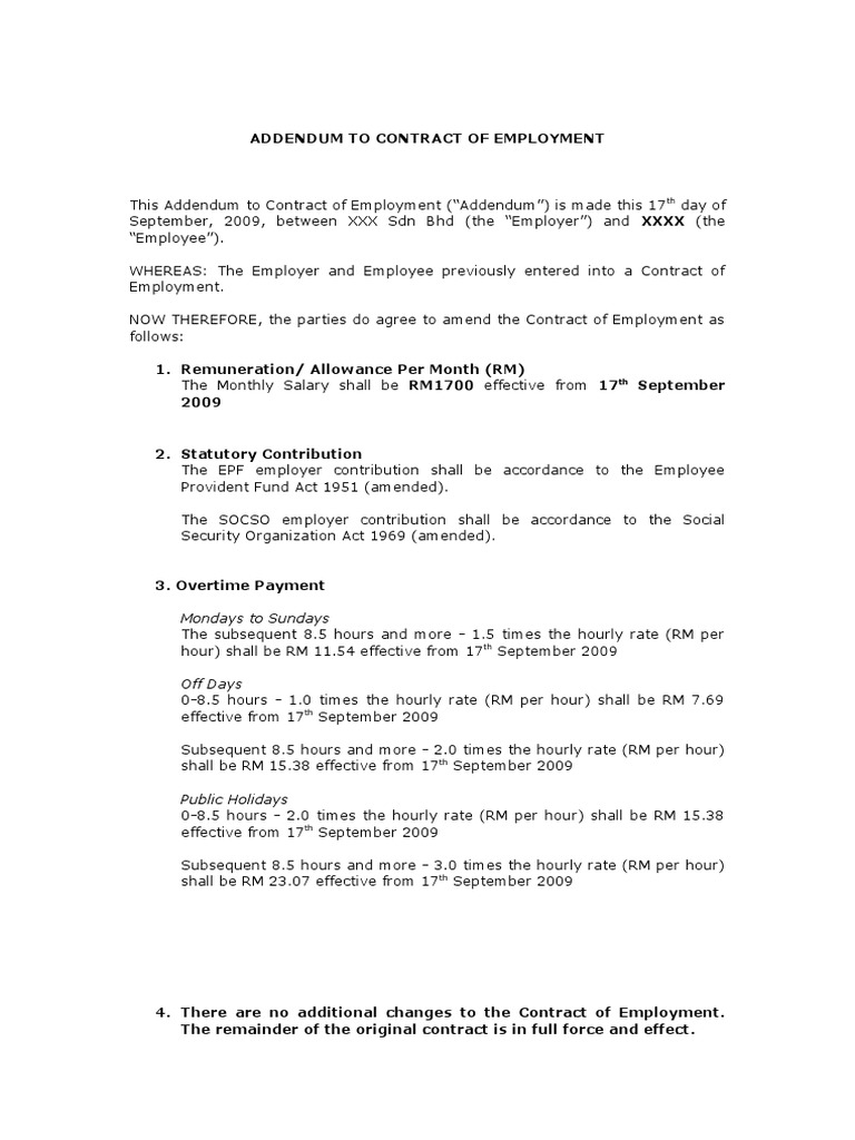 0040 ADDENDUM- Salary TMIS_NORJIHA BINTI MOHD NOR.doc | PDF