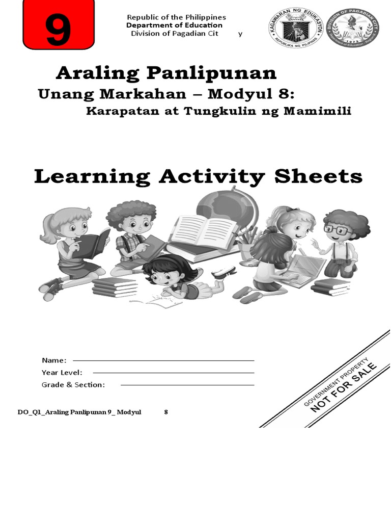 Araling Panlipunan: Unang Markahan - Modyul 8 | PDF