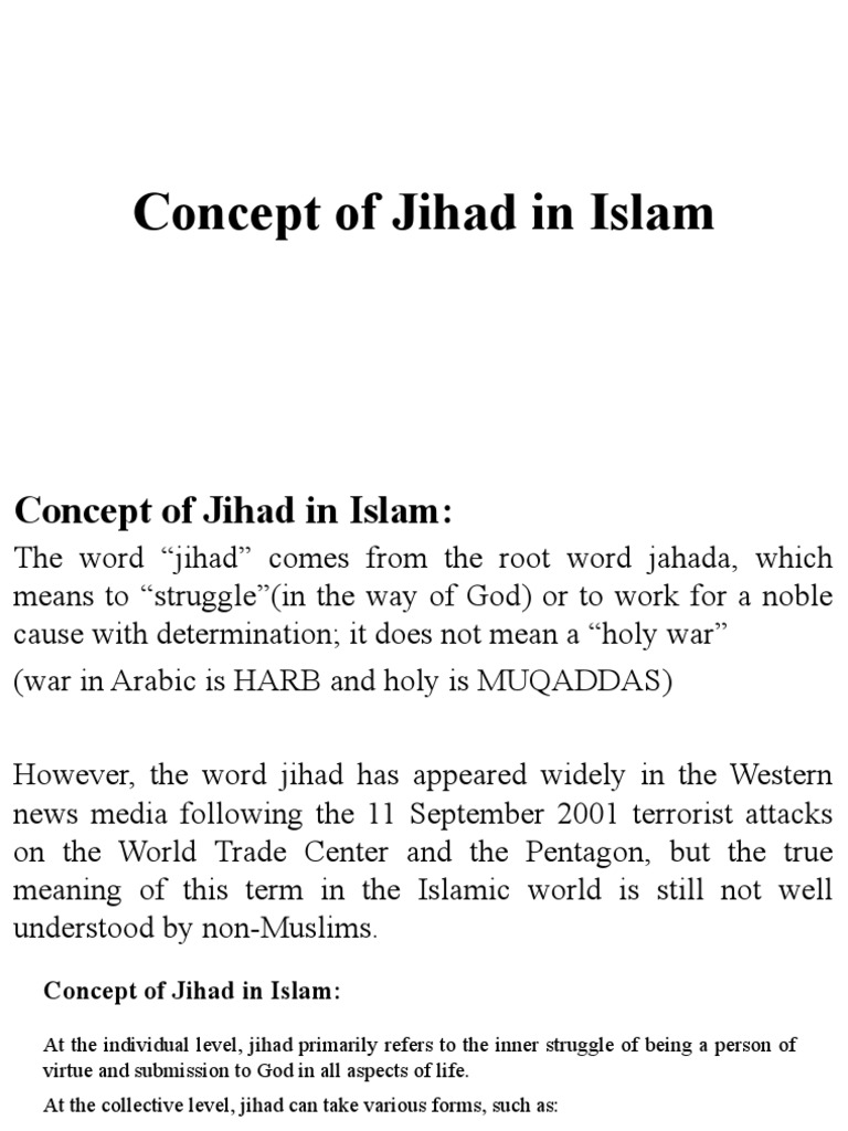 Concept of Jihad in Islam | PDF