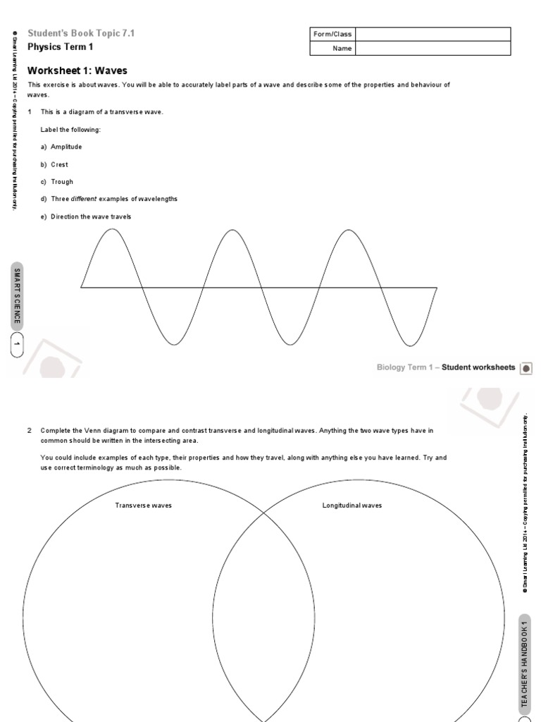 Waves-Worksheet | PDF