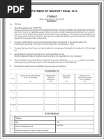 How To Fill Gratuity Form F | PDF | Gratuity | Government