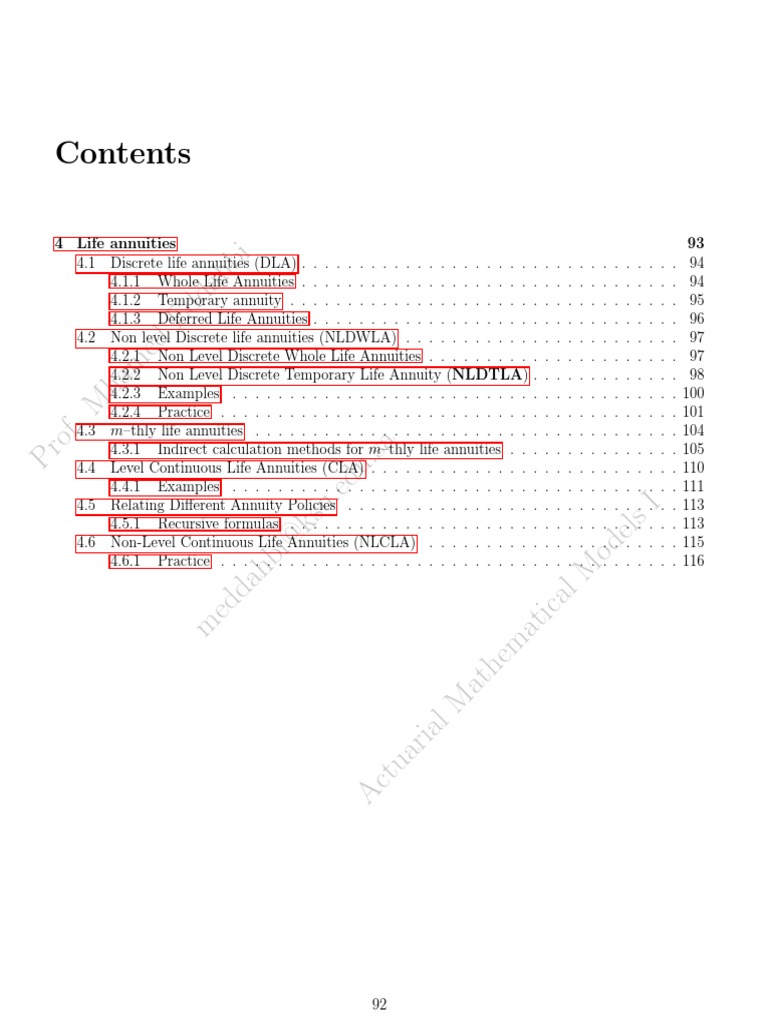 Chap - 4 Life Annuities | PDF | Present Value | Investing