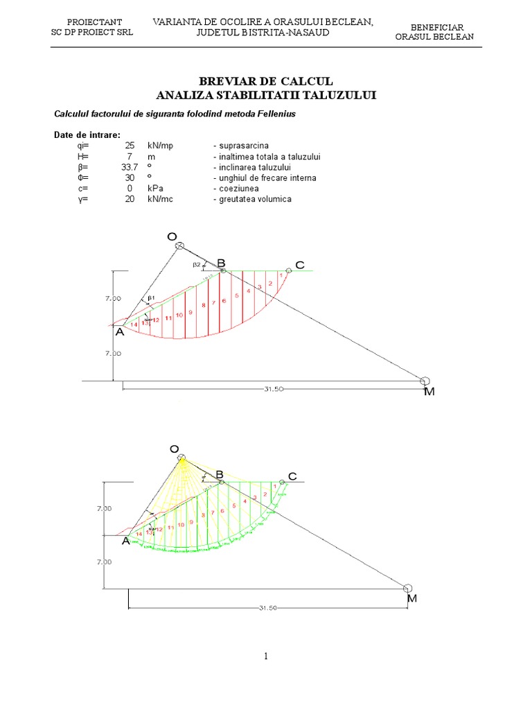 Calcul Stabilitate Taluz | PDF