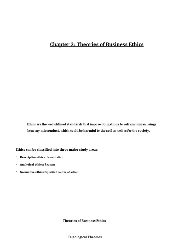 Theories of Ethics Teleological and Deontological | PDF