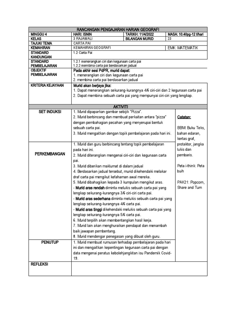 RPH Geografi NHM | PDF