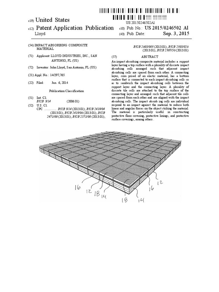 US20150246502A1 Impact Absorbing Composite Material | PDF