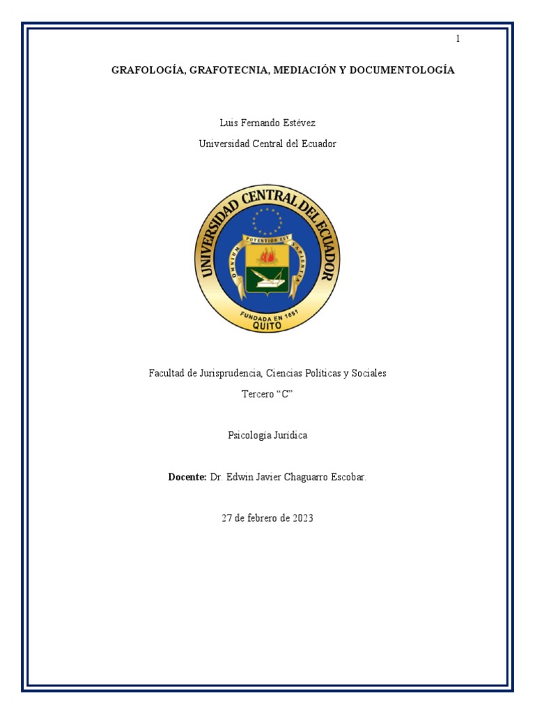 Documentología Forense Luis | PDF