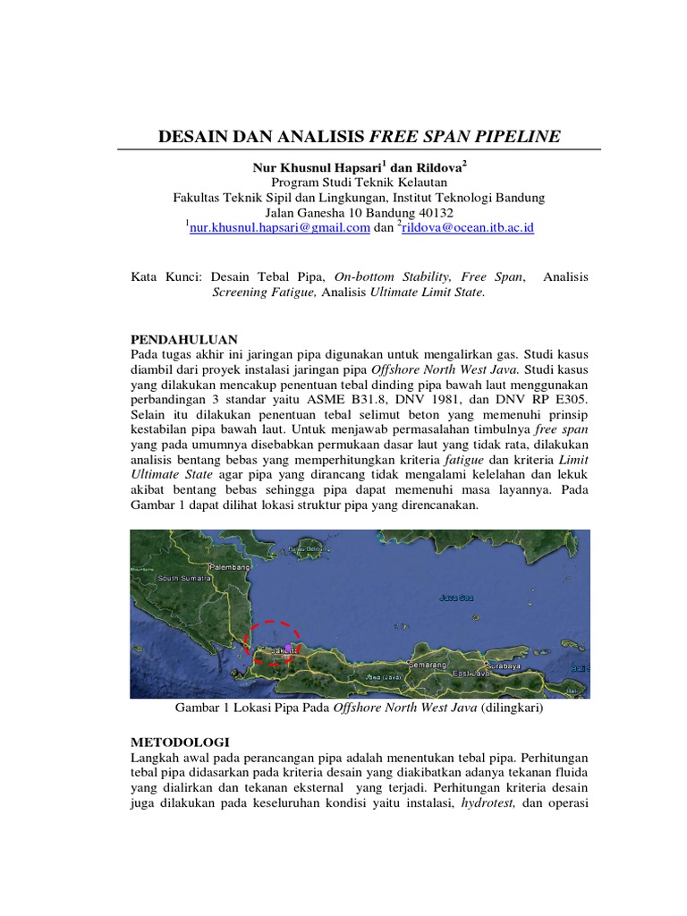 Adoc - Pub - Desain Dan Analisis Free Span Pipeline PDF | PDF