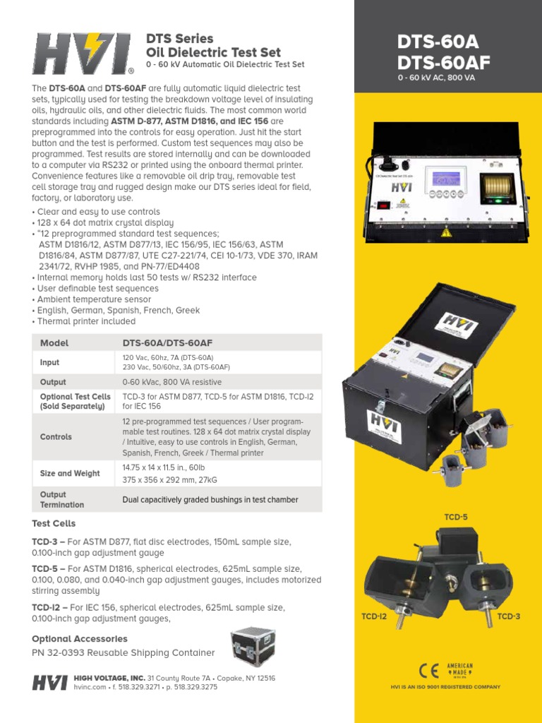 HVI 101320 Sellsheet DTS-60A 01 PDF | PDF