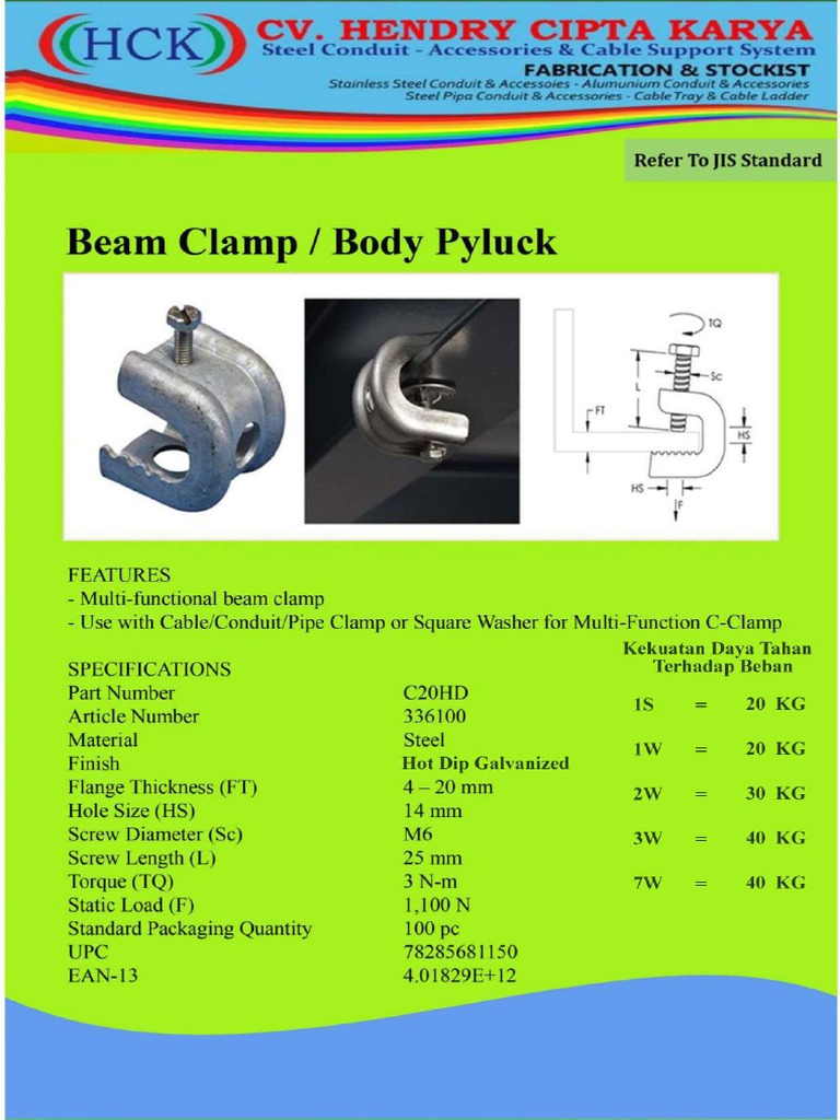 Katalog Gigi Buaya, H Beam Clam & Long Drat PDF | PDF