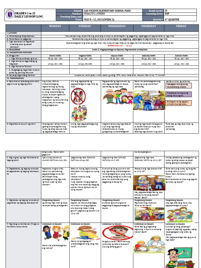 DLL - Esp 4 - Q4 - W2 | PDF