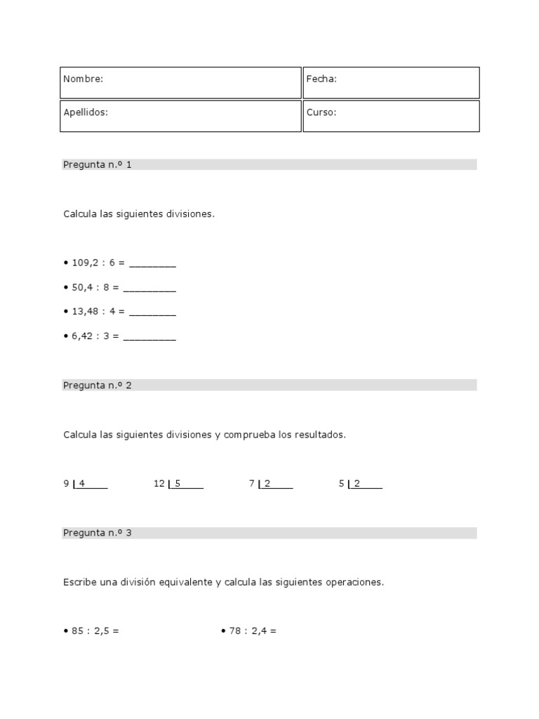 Ejercicios de Matemáticas Mide-950 | PDF