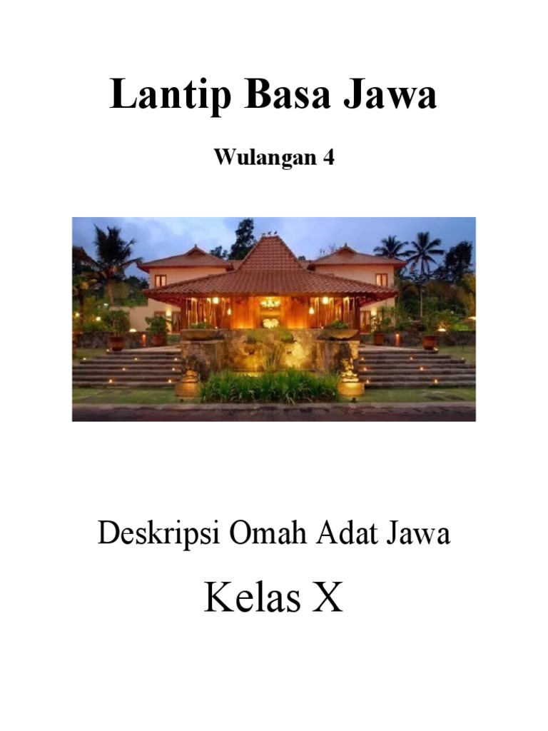 Wulangan 4 Omah Adat Jawa | PDF