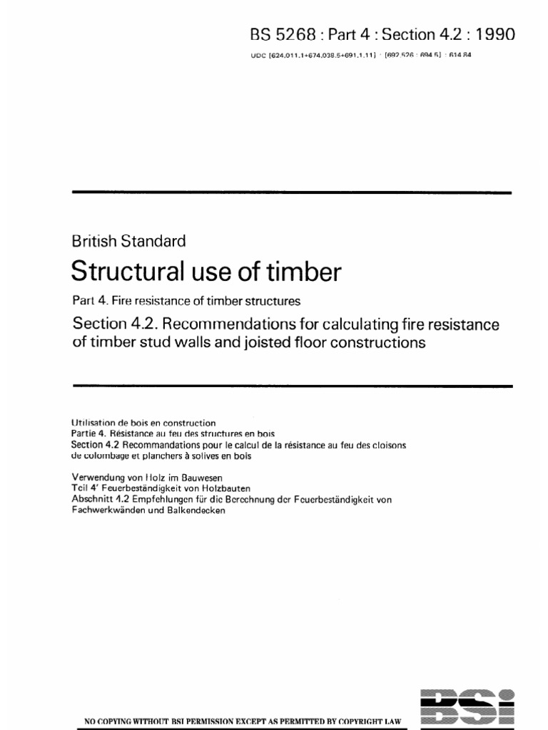 BS 5268 - 4.2 Structural Use of Timber PDF | PDF