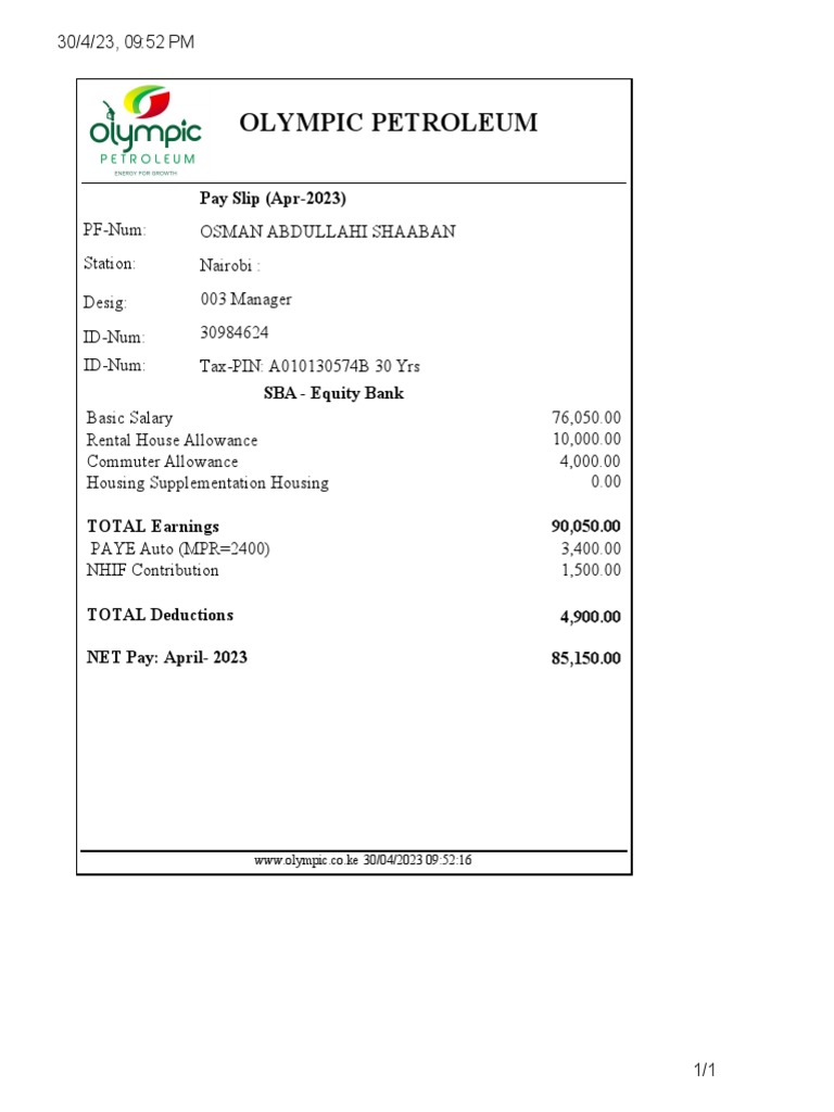 Osman Abdullah's Salary Breakdown | PDF | Taxes | Government Finances