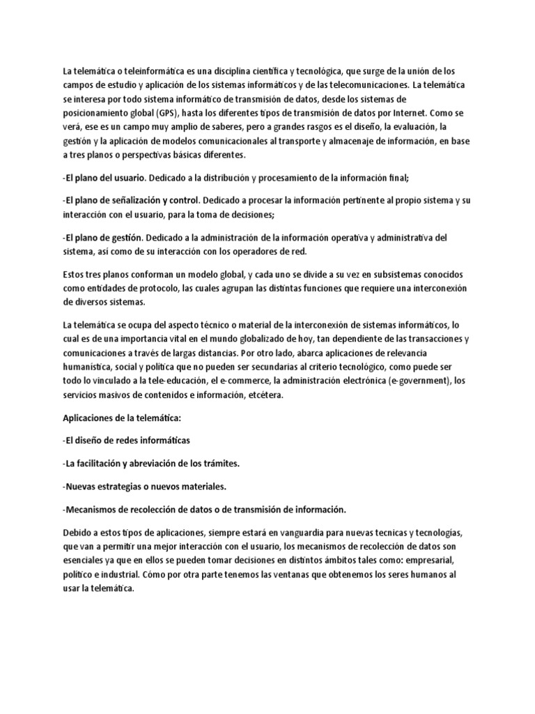 La Telemática | PDF