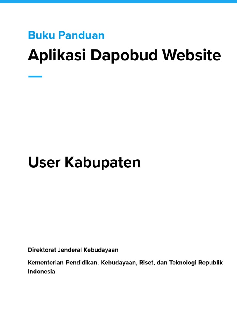 02 Panduan Pendataan Aplikasi Dapobud (Kab - Kota) PDF | PDF