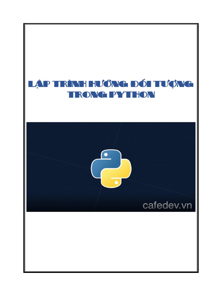 Lap trinh huong doi tuong voi Python | PDF