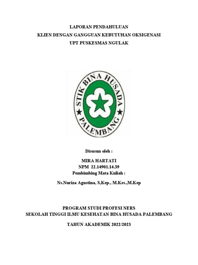 LP Oksigen KDP Minggu 1 | PDF