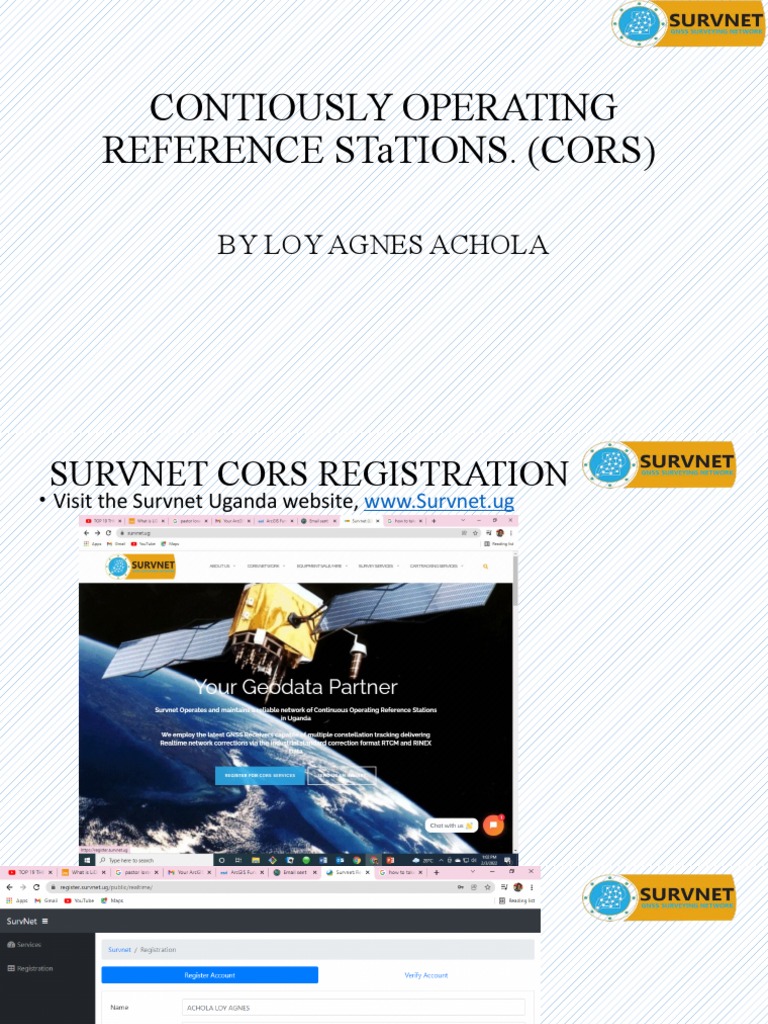 Survnet CORS Registration and Access Guide | PDF