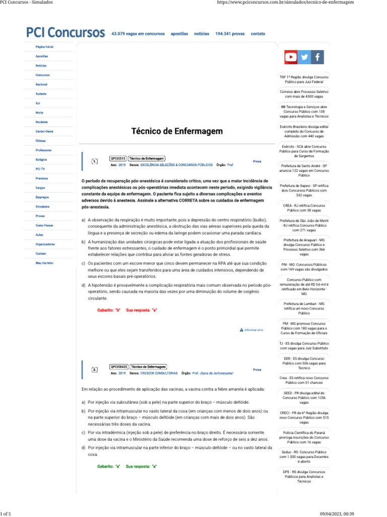 PCI Concursos - Simulados PDF | PDF