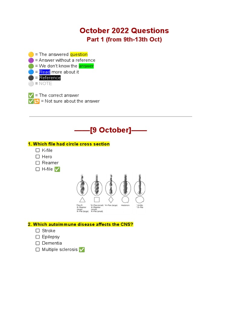 October Questions 2022 Part1 PDF | PDF