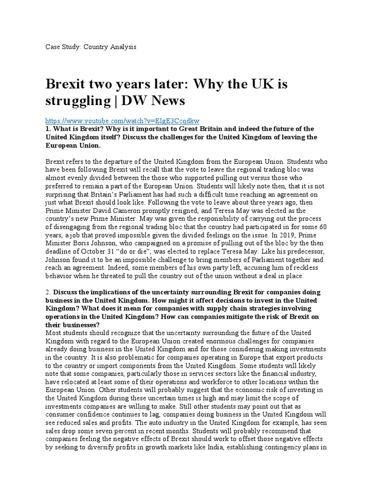 Case Study Brexit | PDF