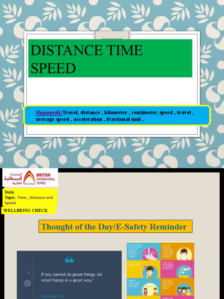 Speed, Distance, Time | PDF
